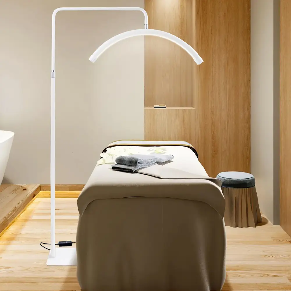 HALF MOON álló LED-es fehér kozmetikai lámpa, sminklámpa, szempillás ...